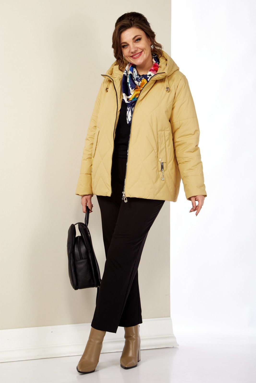 Куртка 2142 горчица Shetti купить в интернет магазине Велесмода